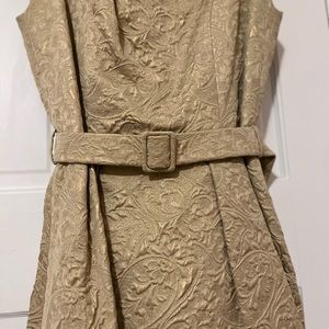 Pauw Amsterdam | Dresses | Nwt Pauw Amsterdam Gold Brocade Belted Aline ...